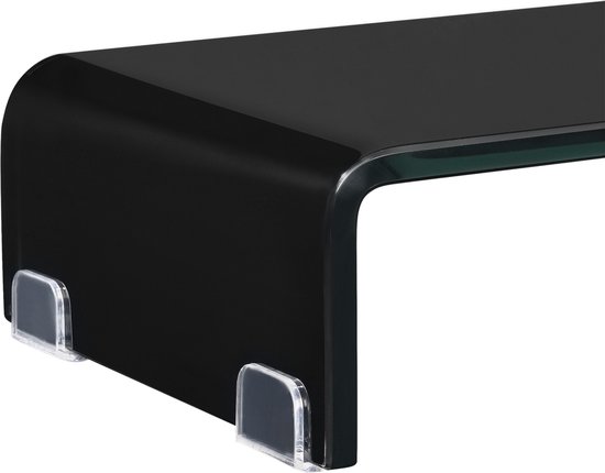 Monitorstandaard Bristol - Verhoging - Glas - 70x30x13 cm - Zwart - Tot ...