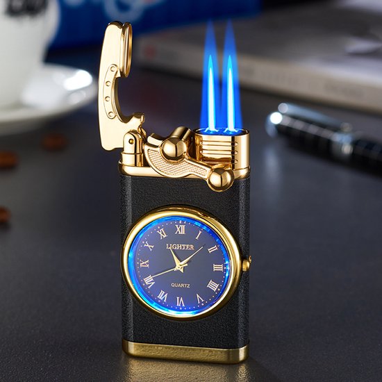 Gas aansteker met horloge klok luxe | bol.com