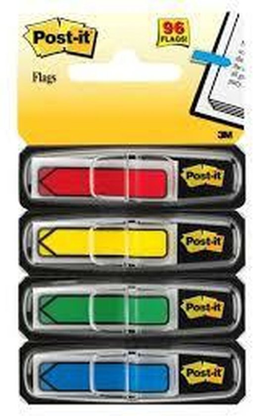 Indextabs post-it 684 11.9x43.1mm pijl assorti | 6 stuks | bol