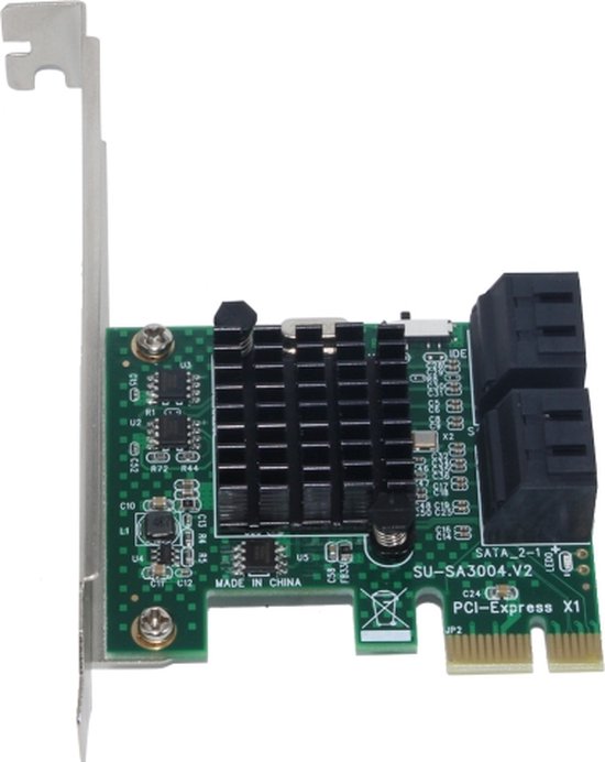 PCI Express 4 poort PCI-E X1 / X4 / X8 / X16 Converter PCIE naar SATA ...