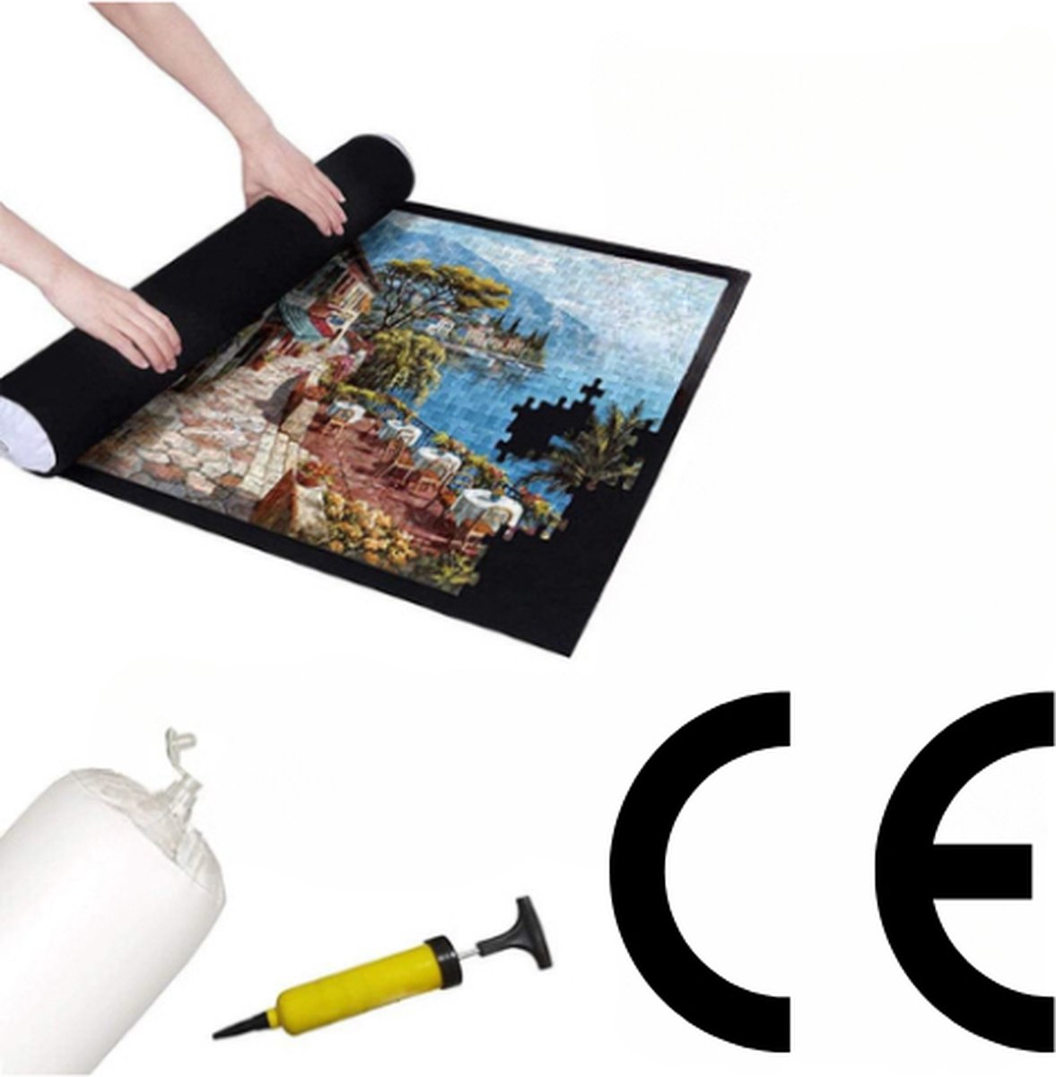 Puzzelmat 2000 stukjes voor Legpuzzel - Puzzel opbergsysteem -Met Tas ...