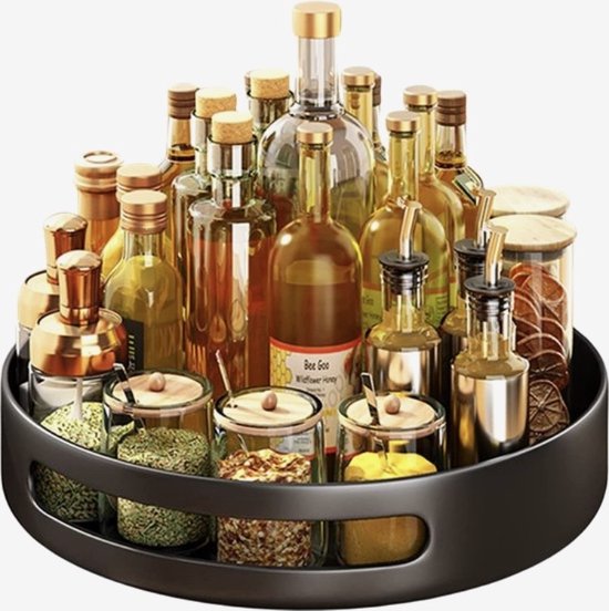 Luxe Draaiplateau - 30 cm - Keuken organizer - Keukenrek - Kruidenrek - Keukenkast -... | bol.com