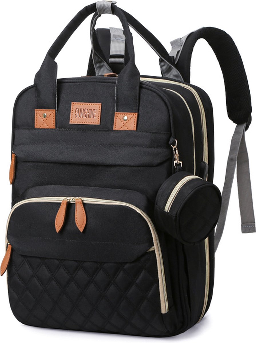 Plunki luiertas rugzak - Inclusief verschoon mat - Complete set - Zwart ...