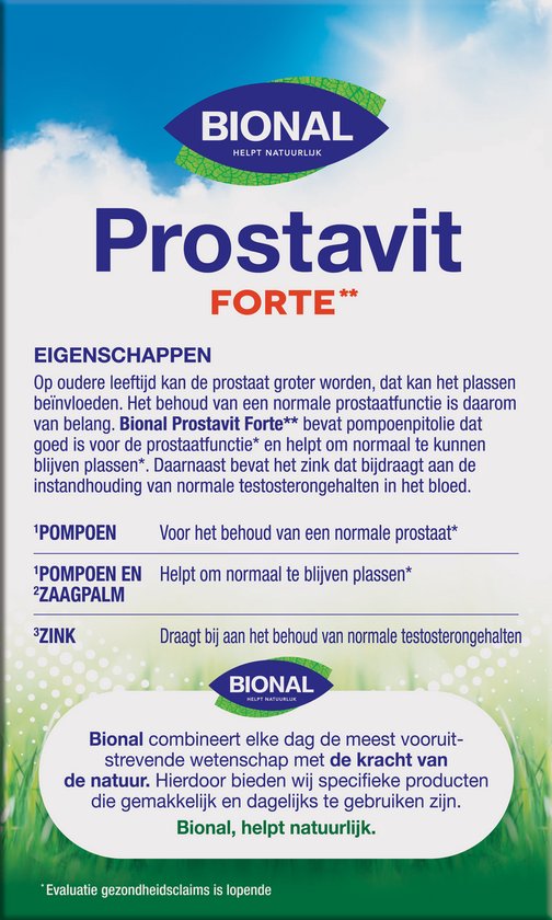 Bional Prostavit Forte - Supplement - Behoud normale prostaat en ...