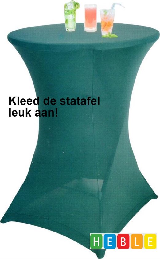 Statafel Hoes Donker Groen - Statafelrok - Feestje - Ø 80 x 110 cm - van Heble® *** | bol.com