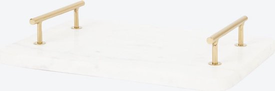 Luxe Marmeren serveerplank- Dienblad- Goud- 20 x 29,5 x 4,5 cm | bol