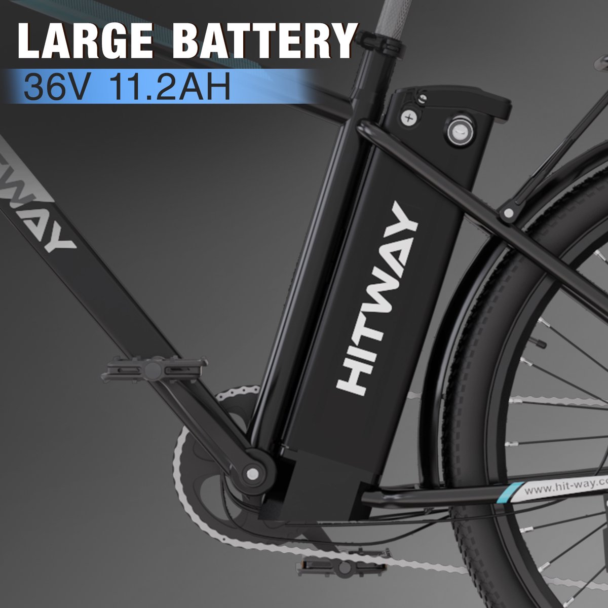 HITWAY elektrische fiets-BK3S-E-bike Fiets - 55-120KM - 26 Inch -250W ...