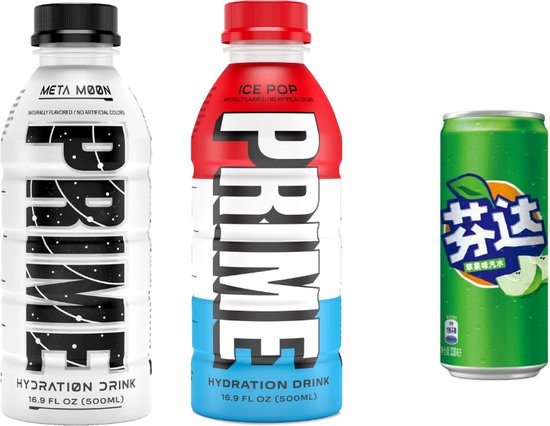 Prime Drink - Hydration - Proefpakket - Meta Moon - Ice Pop - Fanta ...