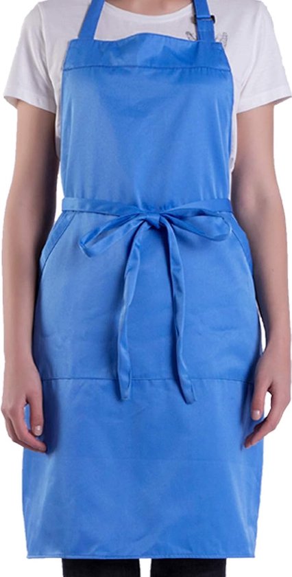 Verstelbaar schort met lange banden, voor dames en heren, 18 kleuren ...