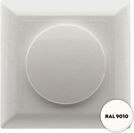 Dimmerknop Led dimmer incl. centraalplaat en raamwerk wit | bol