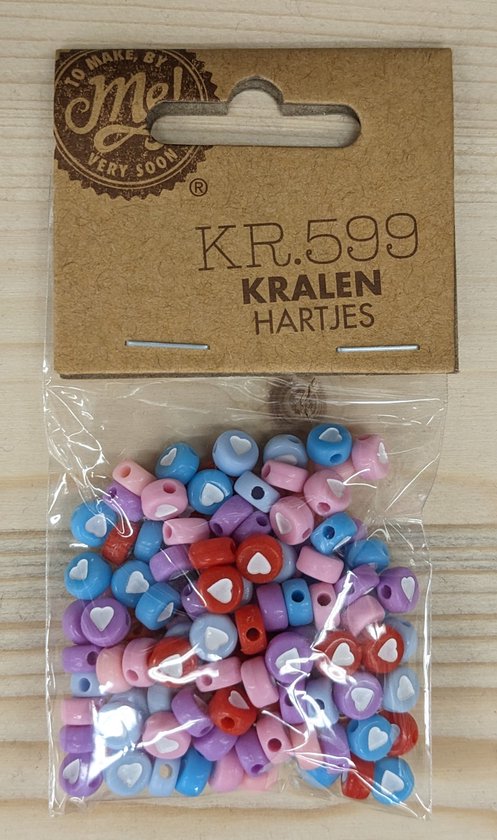 Kralen Hartjes - Kleuren - Roze - Lichtblauw - Donkerblauw - Paars ...