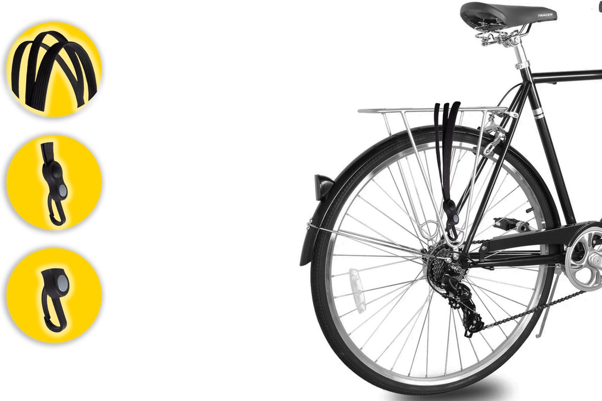 Snelbinder spinbinder Fiets: Robuuste Bagagespin voor 26 en 28 inch ...