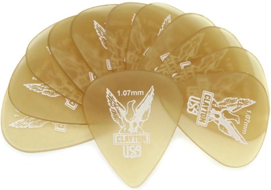 Clayton - Ultem Gold - standaard plectrum - 1.07 mm - 12-pack | bol