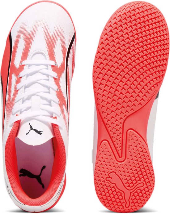 PUMA ULTRA PLAY IT Jr Kinder Sportschoenen - Wit/Zwart/Roze - Maat 32 | bol