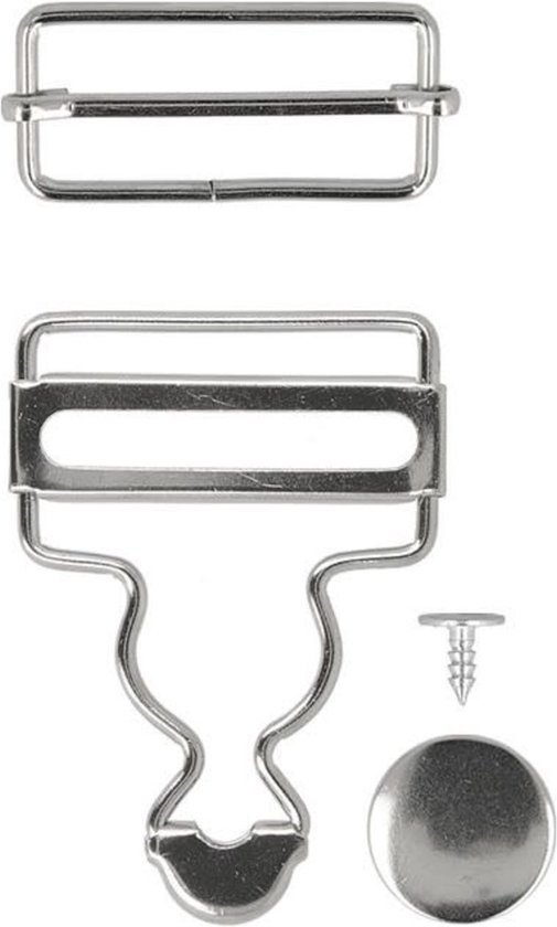 Salopette sluiting zilver 2 stuks 35mm - clips voor tuinbroek ...