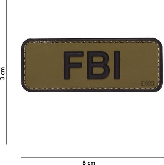 101 Inc Embleem 3D Pvc Fbi Groen Zwart 17056 | bol