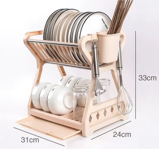 Vivid - Keuken afdruiprek - Compact - Plastic - 3 Kleuren | bol.com