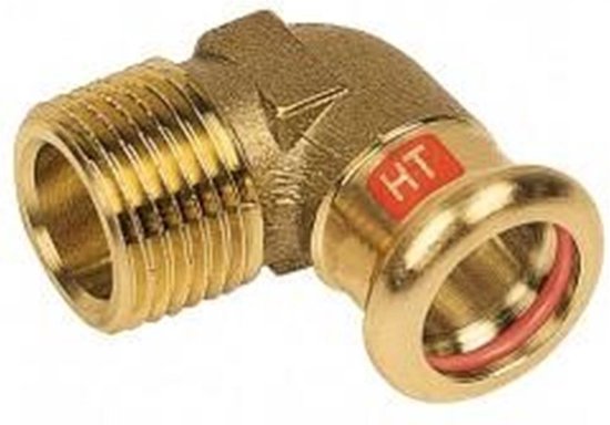 Bonfix Pressfitting roodkoper SOLAR Kniekoppeling 90 1/2 x 15 - conische buitendraad... | bol