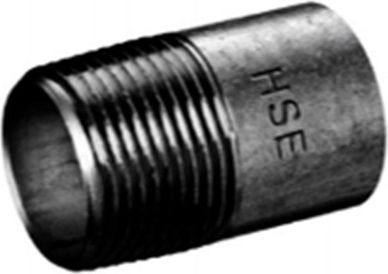 Stalen aanlasnippel - zwart - - 1/4" x 30 - mm - conform DIN 2982 | bol