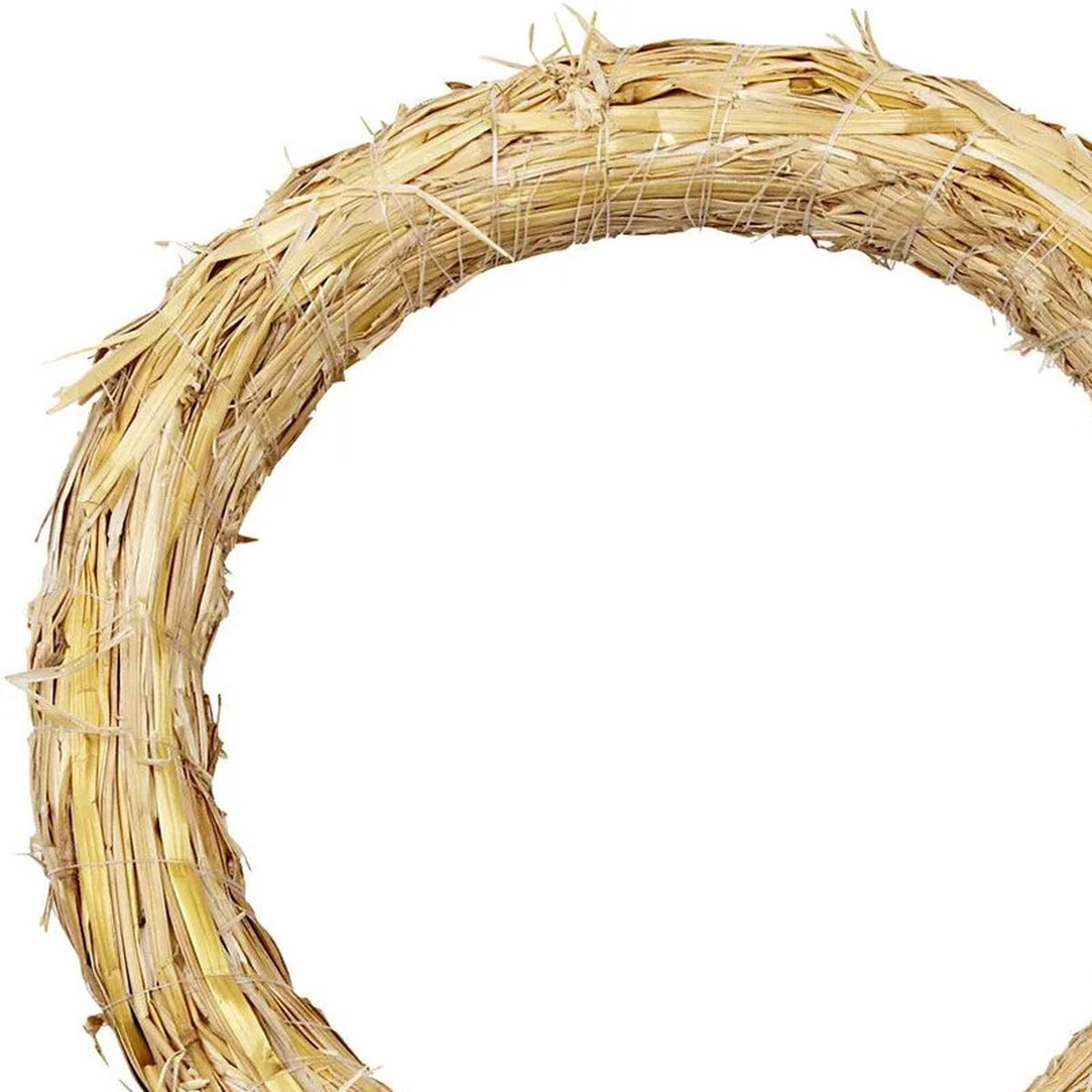 Strokrans/krans - stro - D27 x H3 cm - DIY/hobby krans/deurkrans | bol