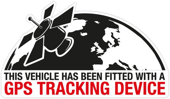 Planeet GPS Tracking Device Sticker - Set van 3 Stickers - 7,3 x 4,2 cm ...