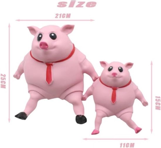 Klikkopers® - Splat Pig - Squishy - Varken - 15cm - Anti-stress ...