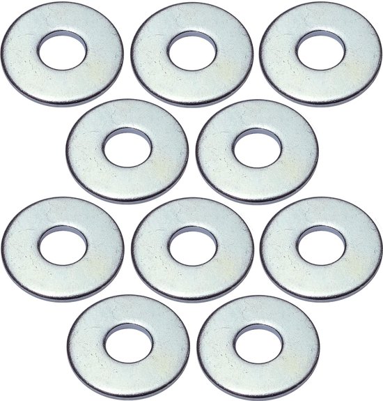 Set van 10 brede sluitringen - M4/Ø12mm - van verzinkt staal - DIN 9021-140HV - voor... | bol