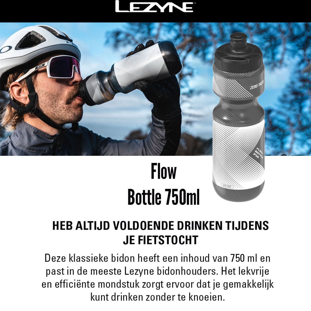 Lezyne Flow Bottle – Drinkfles tijdens het fietsen – Waterfles ...