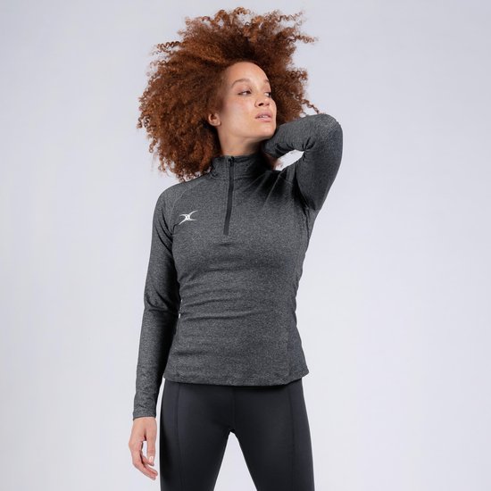 Gilbert Netball Pro Synergie Warm Up Top - W 16 - Zwart | bol