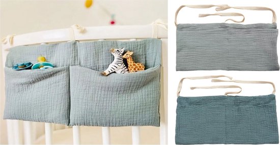 2 stuks - Baby Boxzak Organiser - Hydrofiele boxopbergtas - Blauwe Mix ...