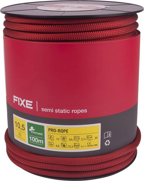 Fixe Climbing Gear Pro Rope 10.5 Mm Slinger Rood 100 m | bol