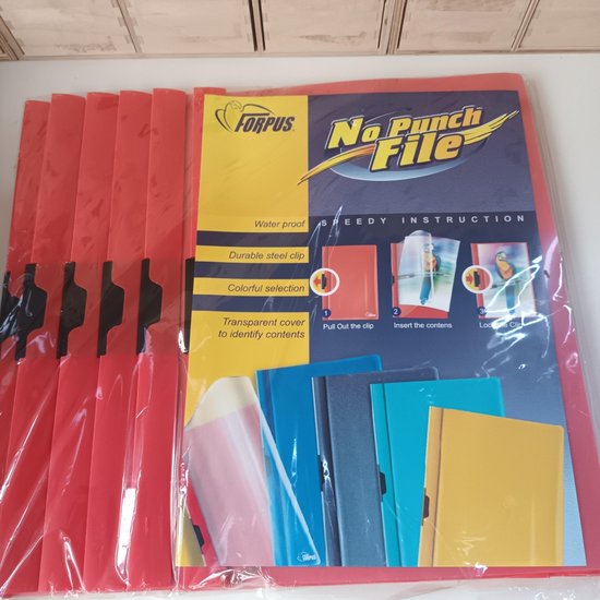 KLEMMAP CLIPMAP FORPUS ROOD 12 STUKS 1-20 PAGINA'S | bol