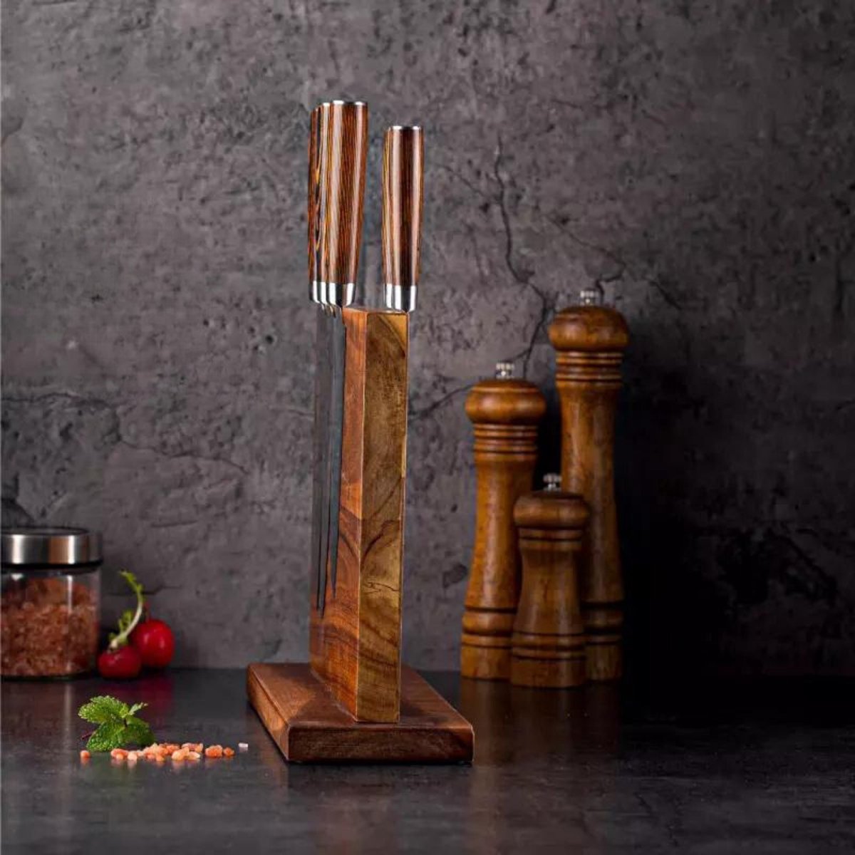 Pazzo Goods - Messenhouder - Hout - Messenblok - Magneet ...