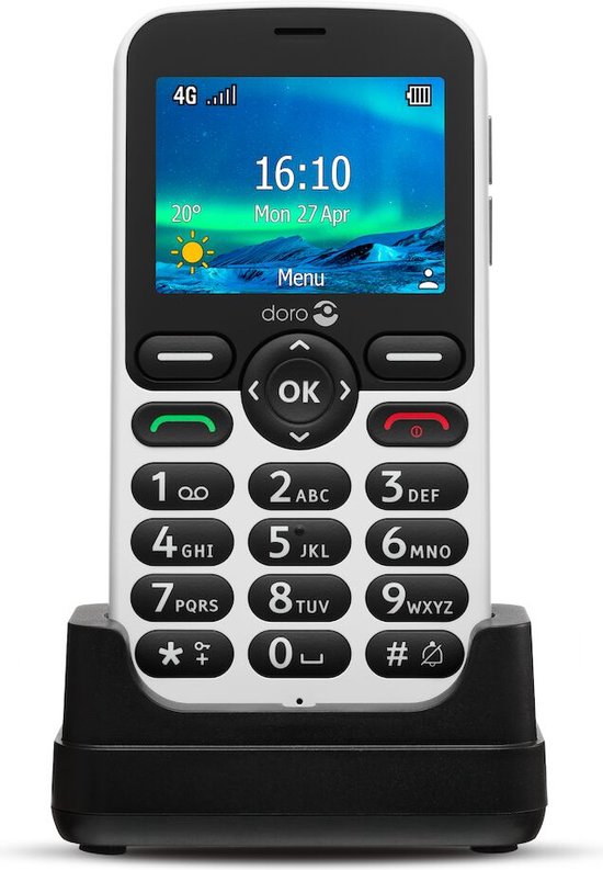Doro 5860 seniorentelefoon - 4G - Zwart - Inclusief oplaadstandaard | bol