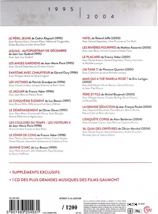 Gaumont 120 Years - Volume 8: 1995-2004 [BOX] [21DVD] (Dvd), Teatro ...