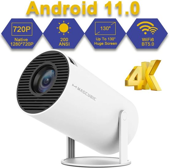 Magcubic - Beamer - Projector - Ultra HD - HDR - Led Source | bol