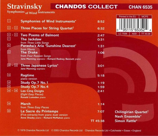 Anne Shasby, Richard McMahon, Nash Ensemble - Stravinsky: Wind ...