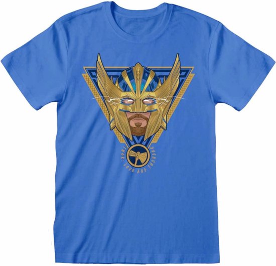 Marvel Thor - Love And Thunder Head Armour Mens Tshirt - L - Blauw | bol