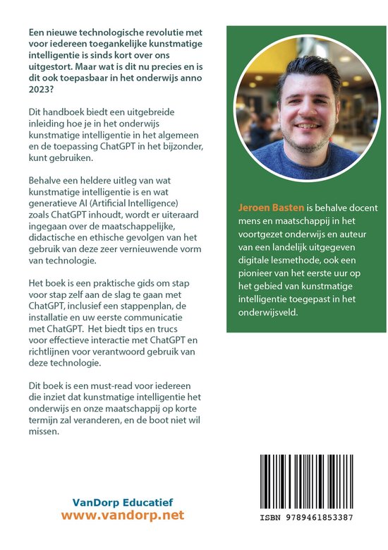 Handboek ChatGPT in het onderwijs | 9789461853387 | Jeroen Basten | Boeken | bol