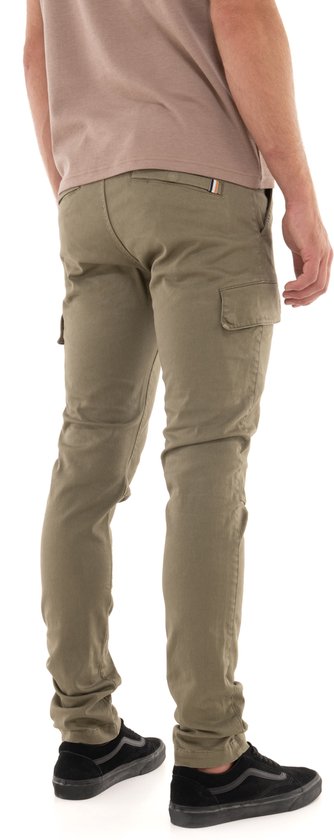 Just Emporio Heren Cargo Broek-Kelty-Khaki-Maat W29 L34 | bol.com