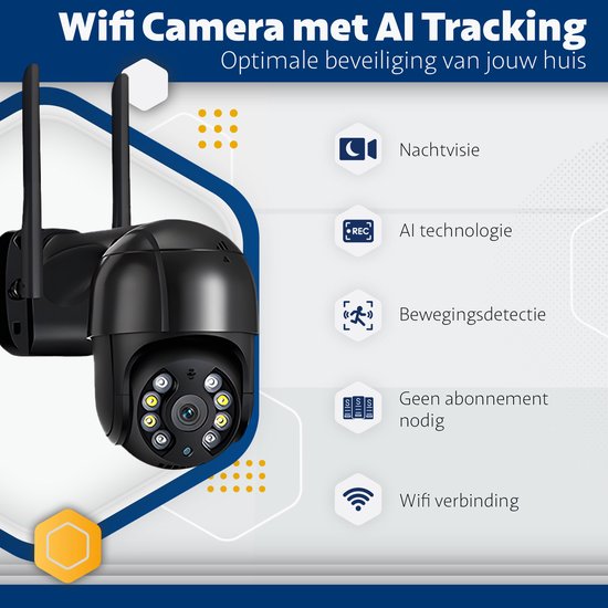 Teceye - Beveiligingscamera voor Buiten – Bewakingscamera – Buiten Camera -... | bol