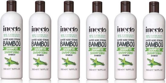 Inecto Naturals Bamboo Shampoo - 6x500ml - Voordeelverpakking | bol