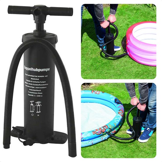 Cheqo® Handpomp - Dubbele Pomp - Luchtpomp - 2 Liter - Handmatig ...