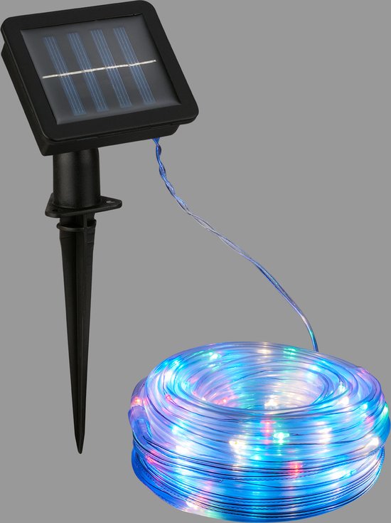 BRILONER - SLANG - Veelkleurig Solar LED-lint, 100x RGB LED, IP44 ...