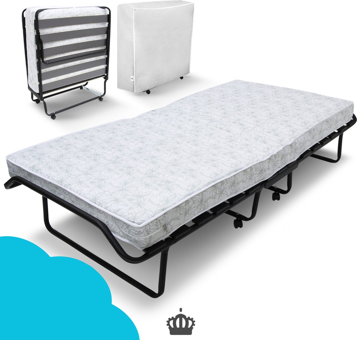 Troonz® Luxe Vouwbed Morena | Logeerbed | Luxe Matras | Opklapbed ...