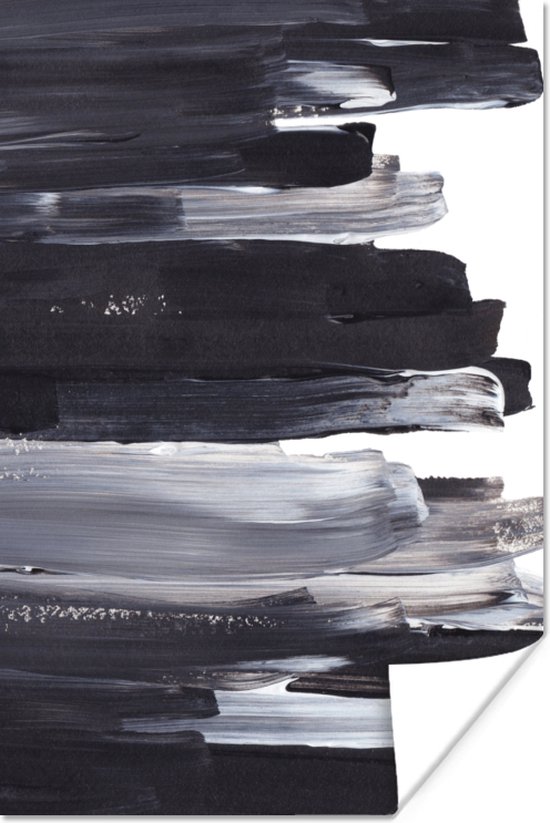 Poster Verf - Zwart - Design - 20x30 cm | bol