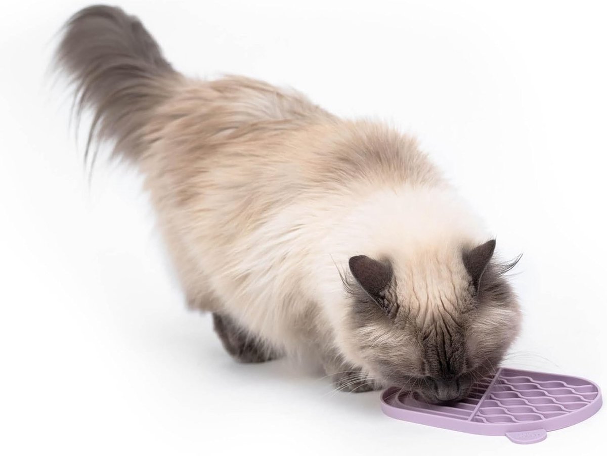 Linkmat voor katten, likmat voor katten, slow feeder voor katten ...
