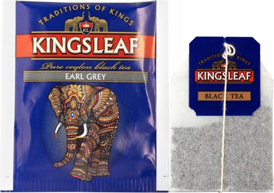 KINGSLEAF - Ceylon zwarte thee met bergamotaroma, 50x2g | bol