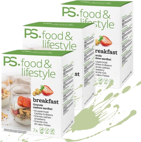 PS food en lifestyle Granola cashew aardbei | bol