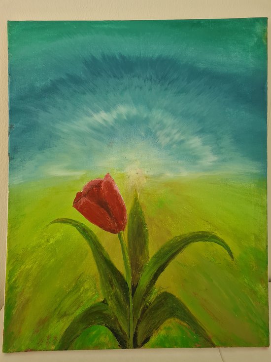Schilderen, olieverf schilderen, painting, tulpen, tulip, tulp schilderen, olie paint,... | bol.com